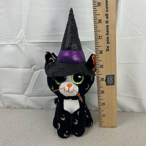 Ty Beanie Boos Plush Black Cat Pandora Halloween Witch 9” Stuffed Toy ...
