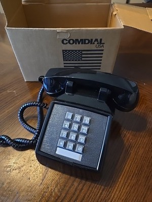 Vintage Traditional Desk Phone Tone Dial Single Ringer Vol. Black 2500 ...