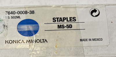 Konica Minolta MS-5D 3 Pack Copier Staples #7640-0008-38 #502ML | eBay