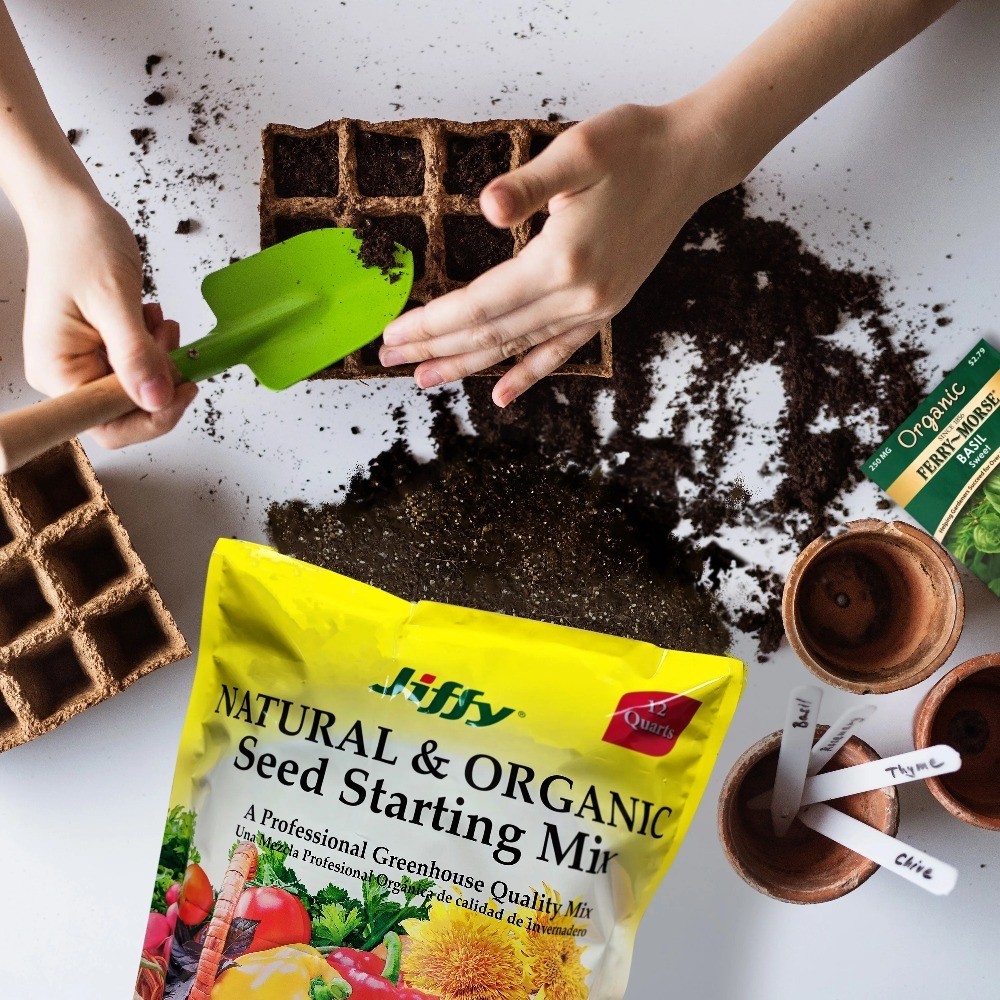 Natural Organic Seed Starter Mix Garden Soil for Planting 12 Quarts