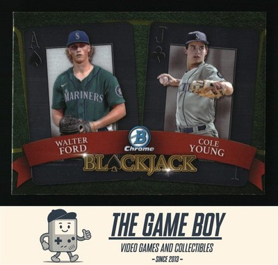 2022 Bowman Draft Blackjack #BJ-7 Cole Young / Walter Ford Seattle ...