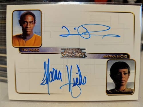Complete Star Trek Voyager Tim Russ/ Marva Hicks DA3 Dual Autograph ...