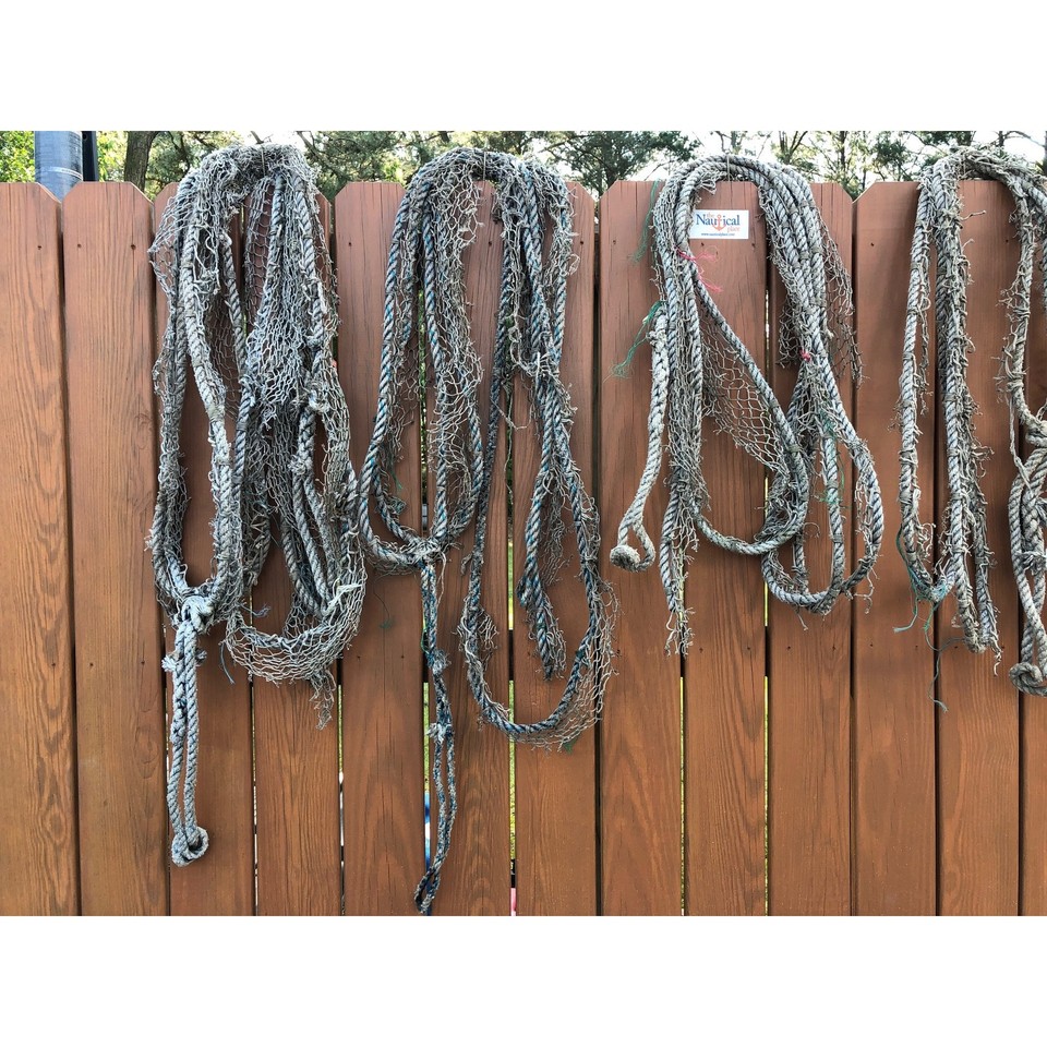 20 ft Braided Nylon Rope Cut From Old Fishing Nets - Authentic Used ...