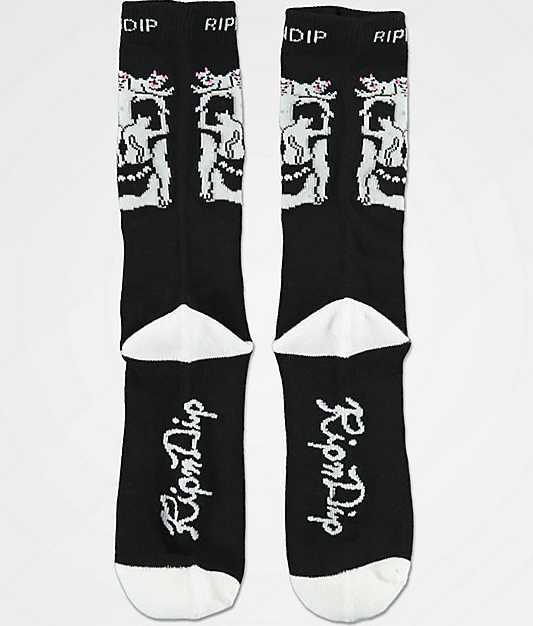 NEW RIP N DIP FALLING FOR LORD NERMAL / NERM SKULL GREY CREW SOCKS ...