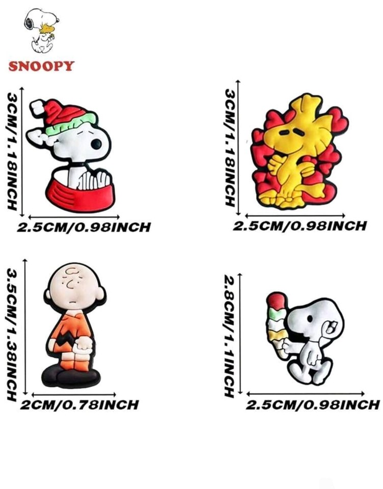 Snoopy Peanuts Shoe Crocs Charms 15pcs Cartoon Gift Cos New Cute | eBay