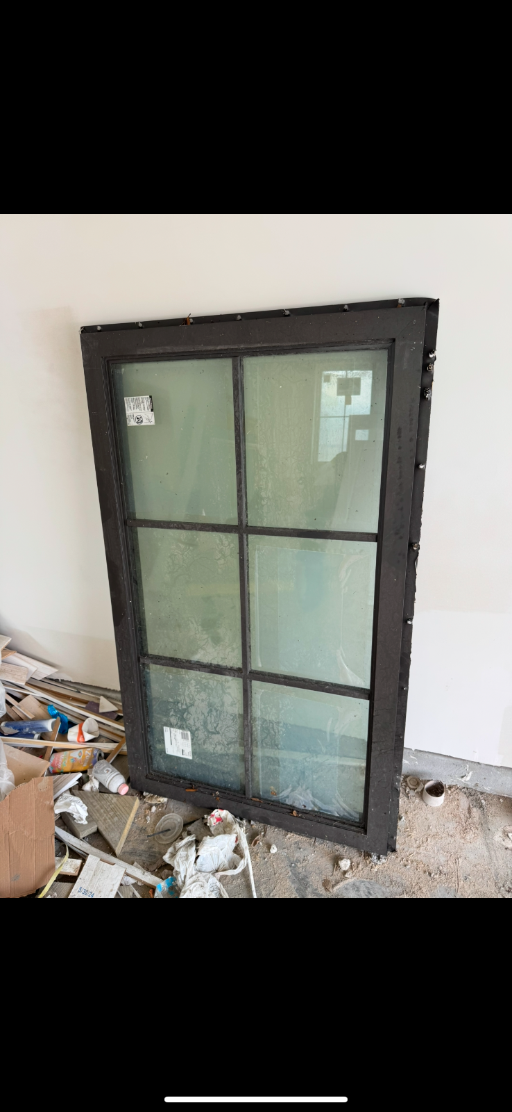 Andersen window. 3050 fixed gridded black color. Composite material | eBay