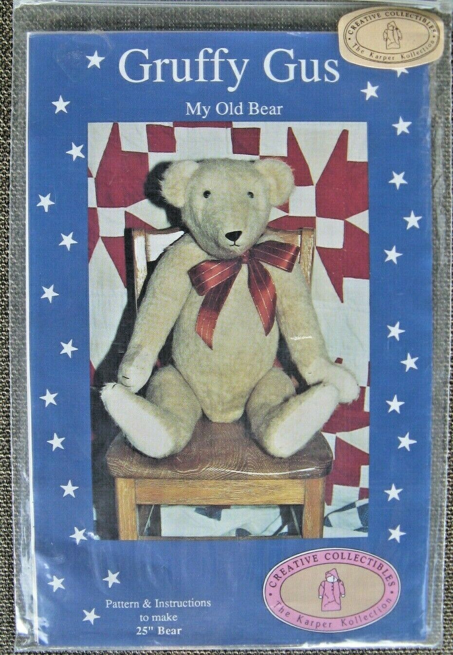 Vintage "GRUFFY GUS", My Old Bear Pattern 25" from Creative ...