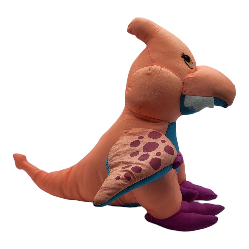 7" Nylon Parachute Material Pterodactyl Dinosaur Plush Squicker Orange ...