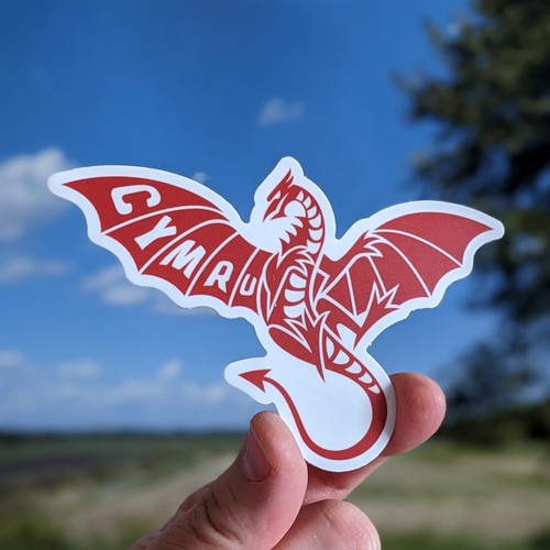 Welsh Dragon Cymru Sticker, 4 x 3 Inches Weather Resistant Die Cut ...