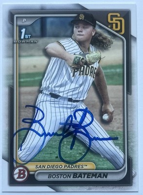 Boston Bateman 2024 Bowman Draft #BD-34 San Diego Padres, IP Auto | eBay
