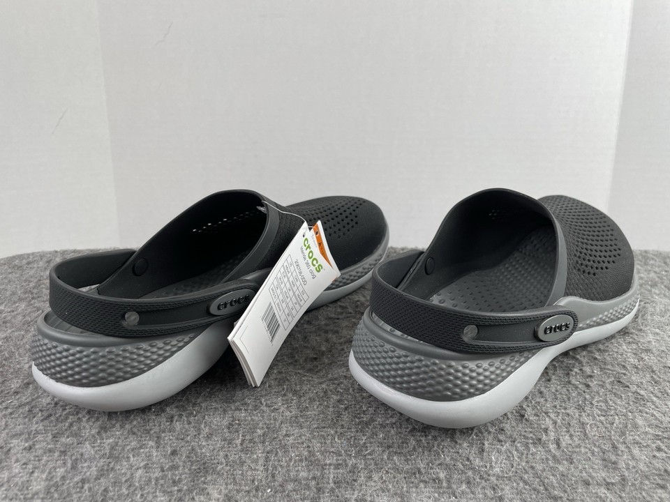 Crocs LiteRide 360 Clogs Water Shoes Black/Slate Grey 206708-0DD Womens ...