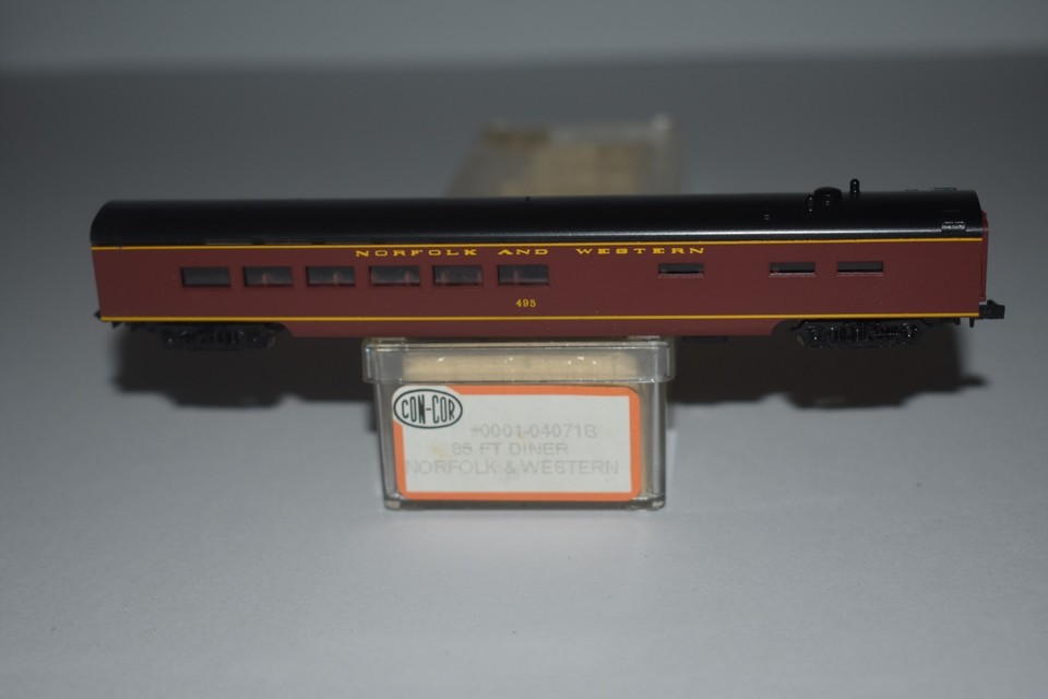 N Scale Con-Cor 0001-04071 Norfolk & Western Passenger Diner Car C53155 ...