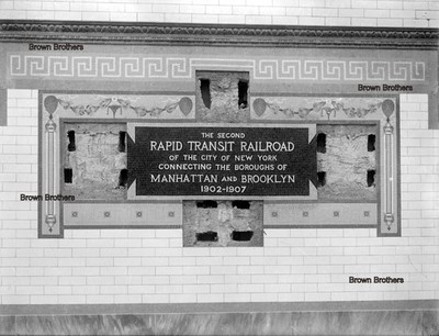 1907 NYC IRT RR Connects Manhattan & Brooklyn Subway Sign Glass Camera ...
