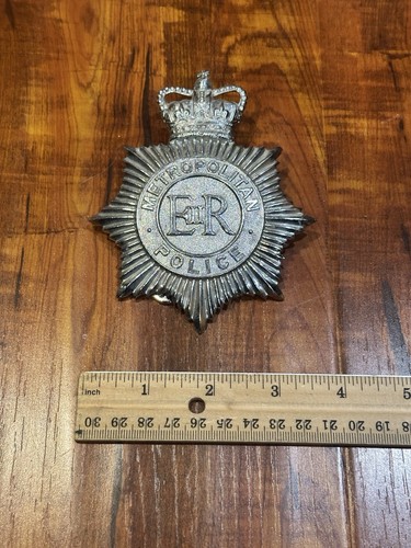 British Metropolitan Police ER Queen Elizabeth II Post 1953 Helmet ...