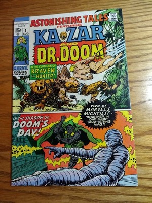 Astonishing Tales 1 Ka-Zar vs Kraven the Hunter! Dr. Doom! F/VF 1970 ...