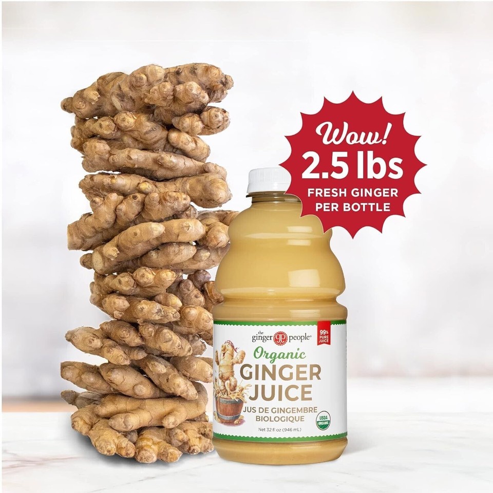 2 Pack The Ginger People Organic Ginger Juice, 99.7% Pure Ginger Juice ...