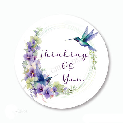 Thinking of You Hummingbird Scrapbook Stickers Envelope Seals Stickers ...
