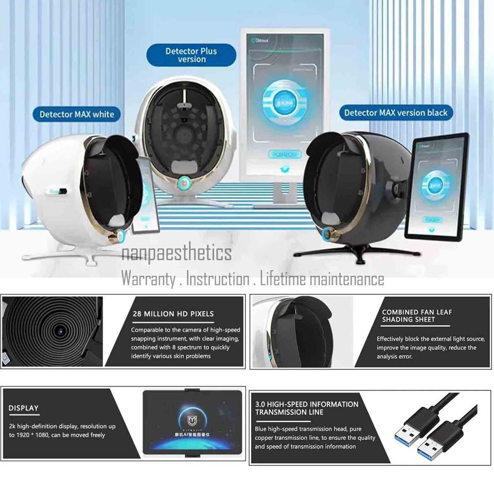 Pro Dermatologia Face 3D Facial Skin Analyzer Scanner Digital Analysis ...