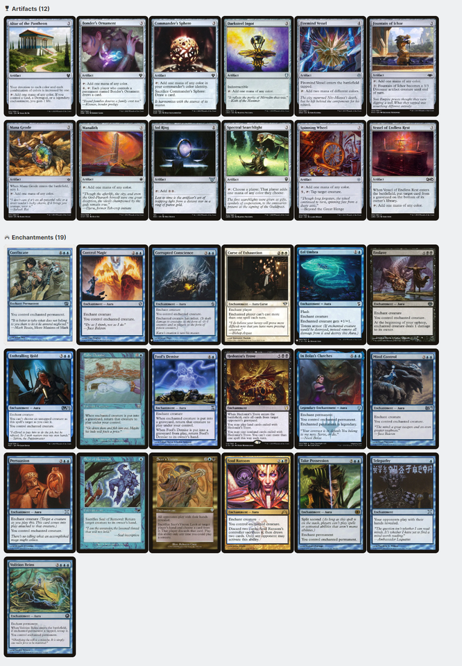 Sen Triplets THEFT CONTROL MAGIC Magic MTG Custom Commander Deck | eBay