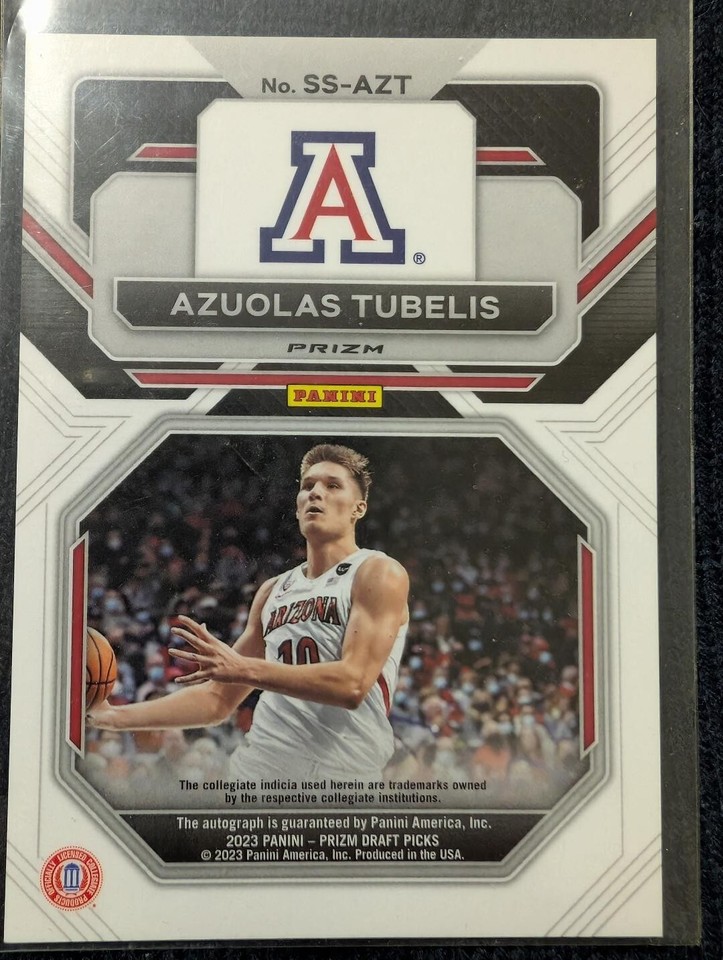 Azuolas Tubelis 2023 Panini Prizm DP Green Sensational Signatures RC # ...