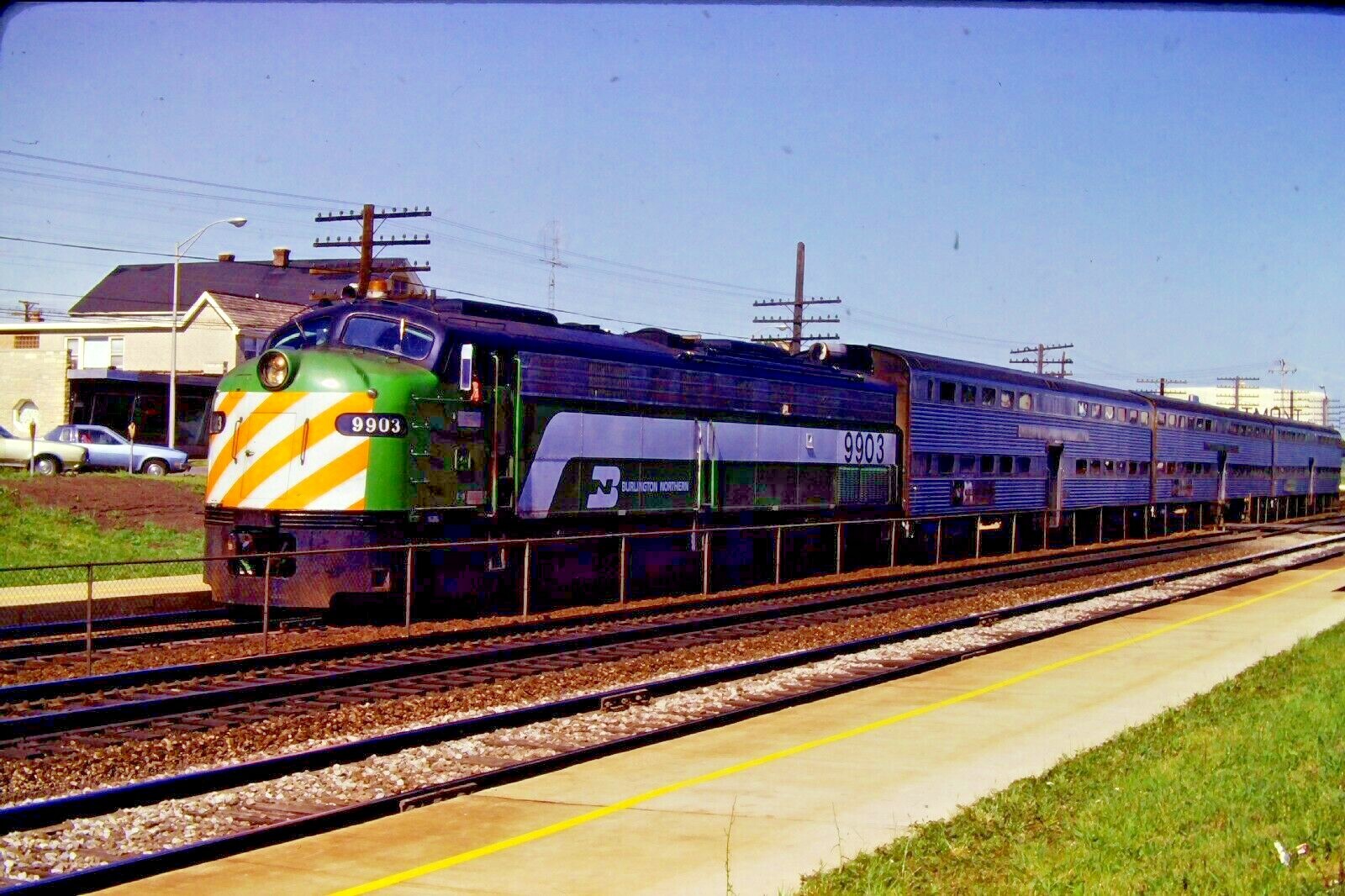 Kodachrome Original Slide Burlington Northern EMD F8/9 Diesel (1978 ...