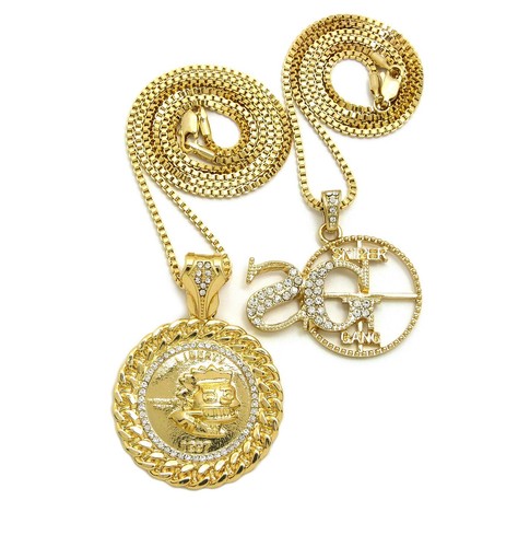 NEW SNIPER GANG PENDANT & BOX CHAINS HIP HOP NECKLACE SET - RC2685G | eBay