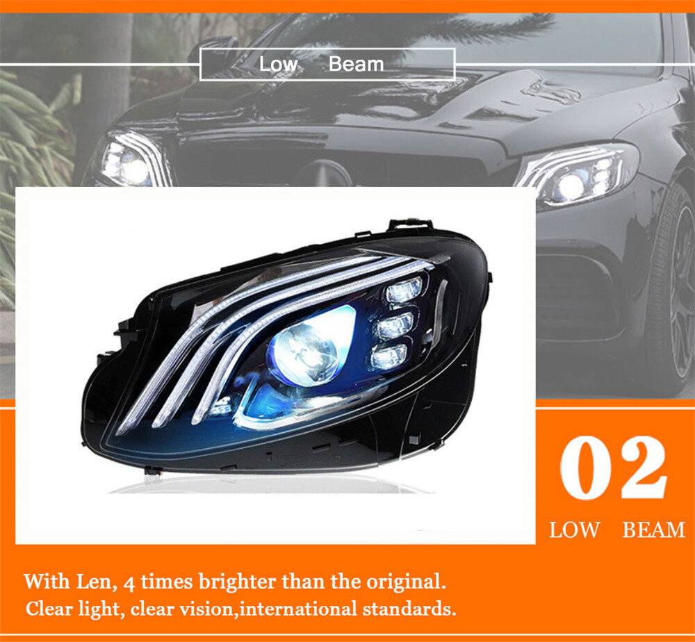 LED Headlights Assembly For Benz E-Class W213 2016-2020 LED DRL Turn ...