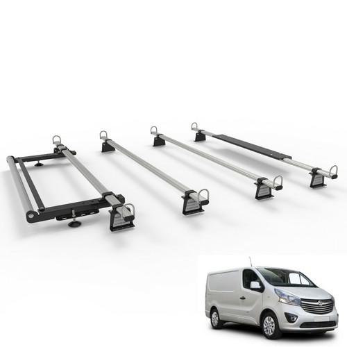 For Vauxhall Vivaro Mk2 (2014-2019 version) TITAN Roof Rack 4 Bars with ...