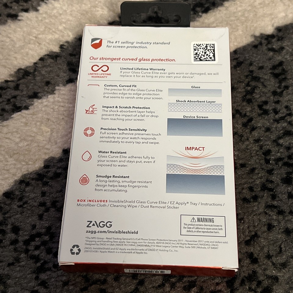 Invisible Shield Glass Curve Elite Apple Watch Series 3 42mm Screen ...