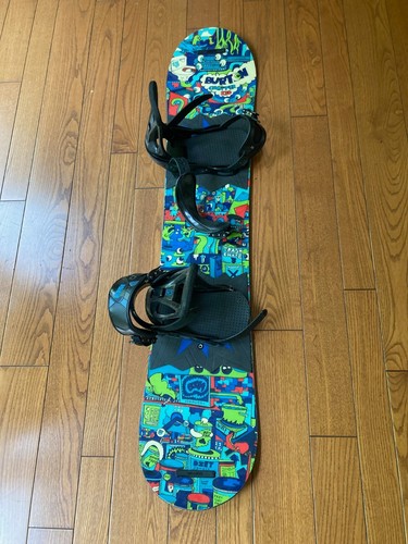 Burton Chopper 130cm Kids/teens Snowboard mounted with Burton Freestyle ...