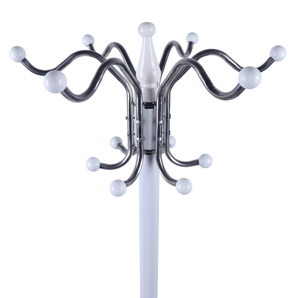16 Hooks Metal Coat Rack Hat Stand Tree Clothes Hanger Umbrella Holder ...