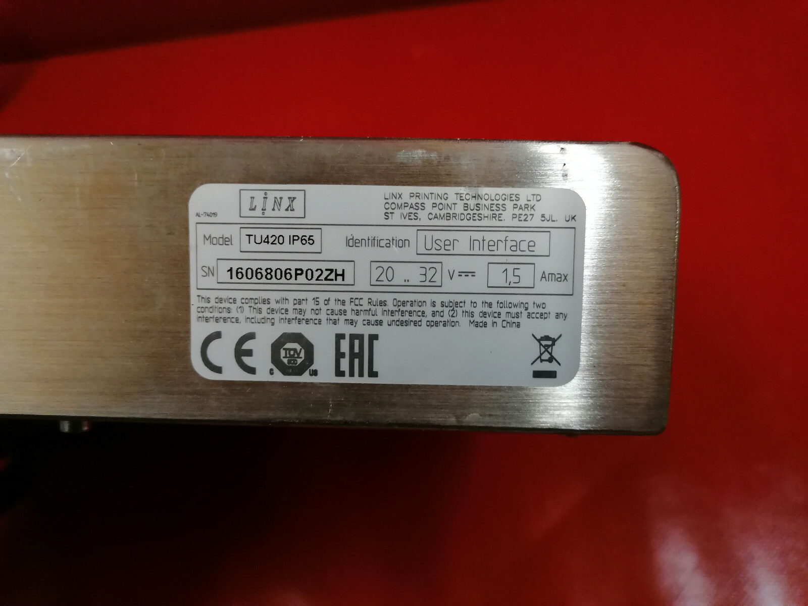 LINX TU420 IP65 SN:1606806P02ZH | eBay