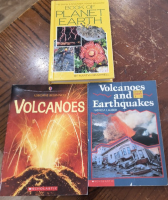 3 books: Book of planet earth, volcanoes and earthquakes, volcanoes | eBay