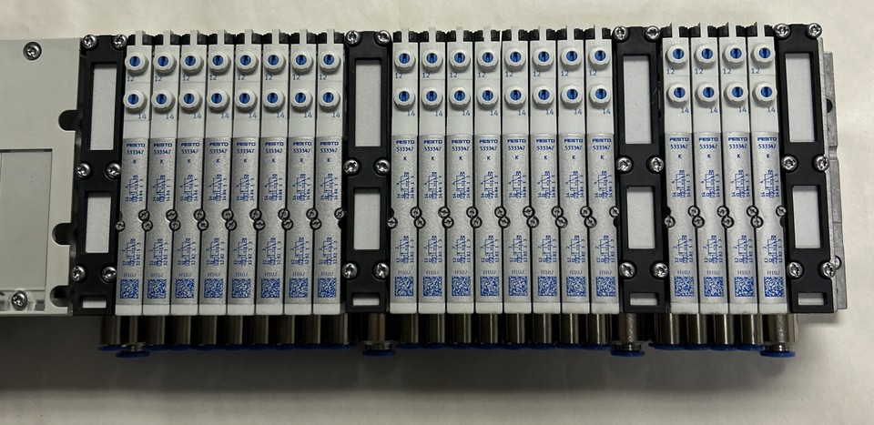 FESTO,CPX-FB32,DIL SWITCH CONTROL WITH VMPA1-FB-EMS-8 PNEUMATIC VALVE ...