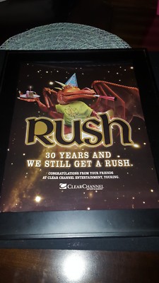 Rush R30 Rare Original Clear Channel Promo Poster Ad Framed! | eBay