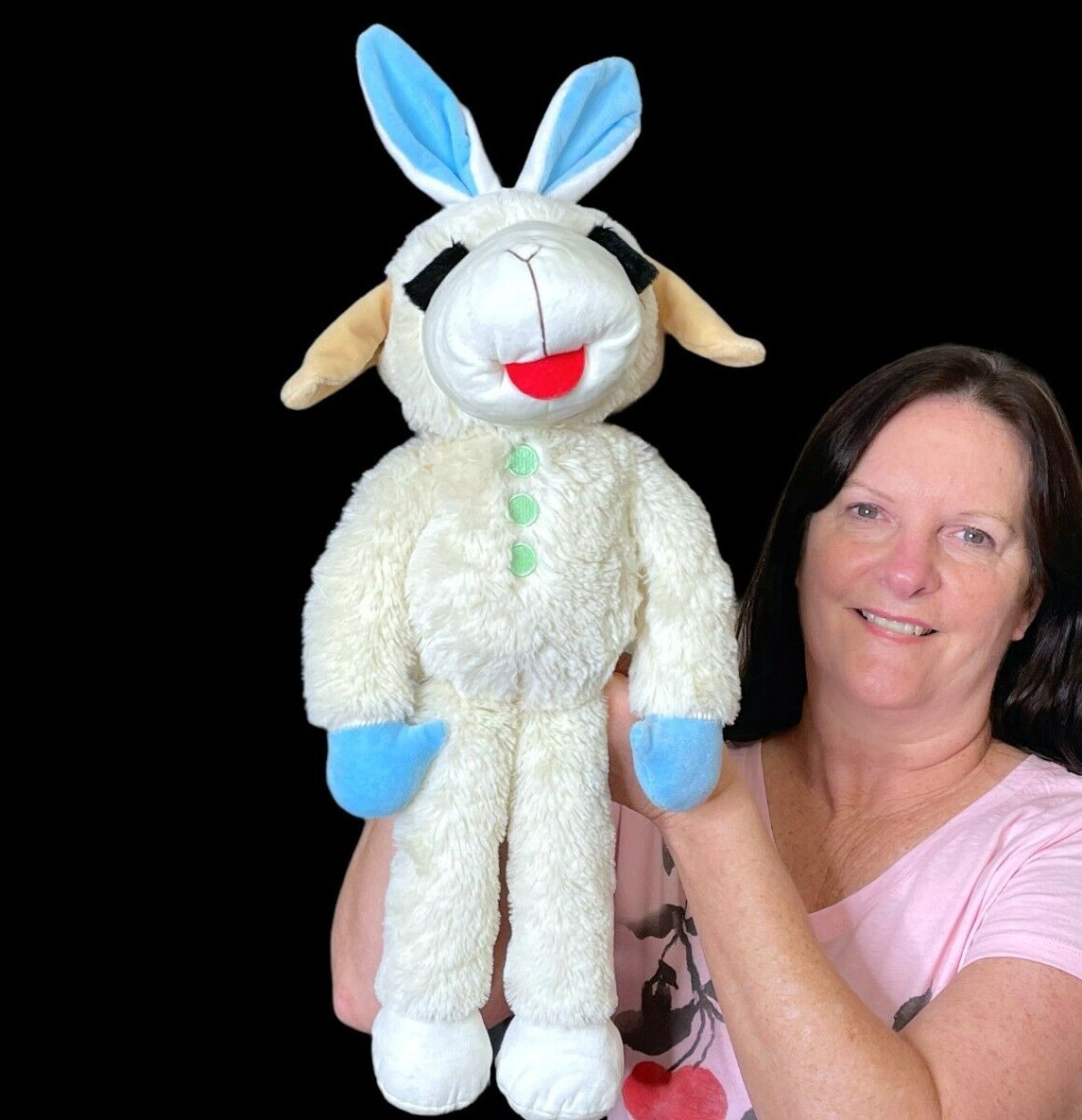 RARE LARGE EASTER VERSION Lamb Chop Bunny Rabbit 20" Plush Stuffed ...