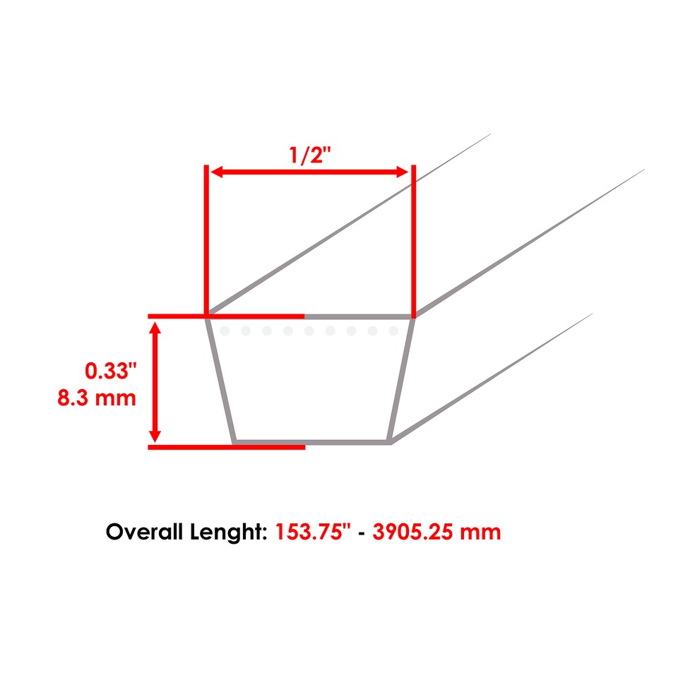 60" Deck Belt for Toro 75760 75762 75760W 6000 TimeCutter / 109-3661 ...