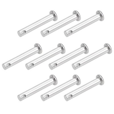 Single Hole Clevis Pins - 5mm x 30mm Flat Head 304 Stainless Steel Pin ...