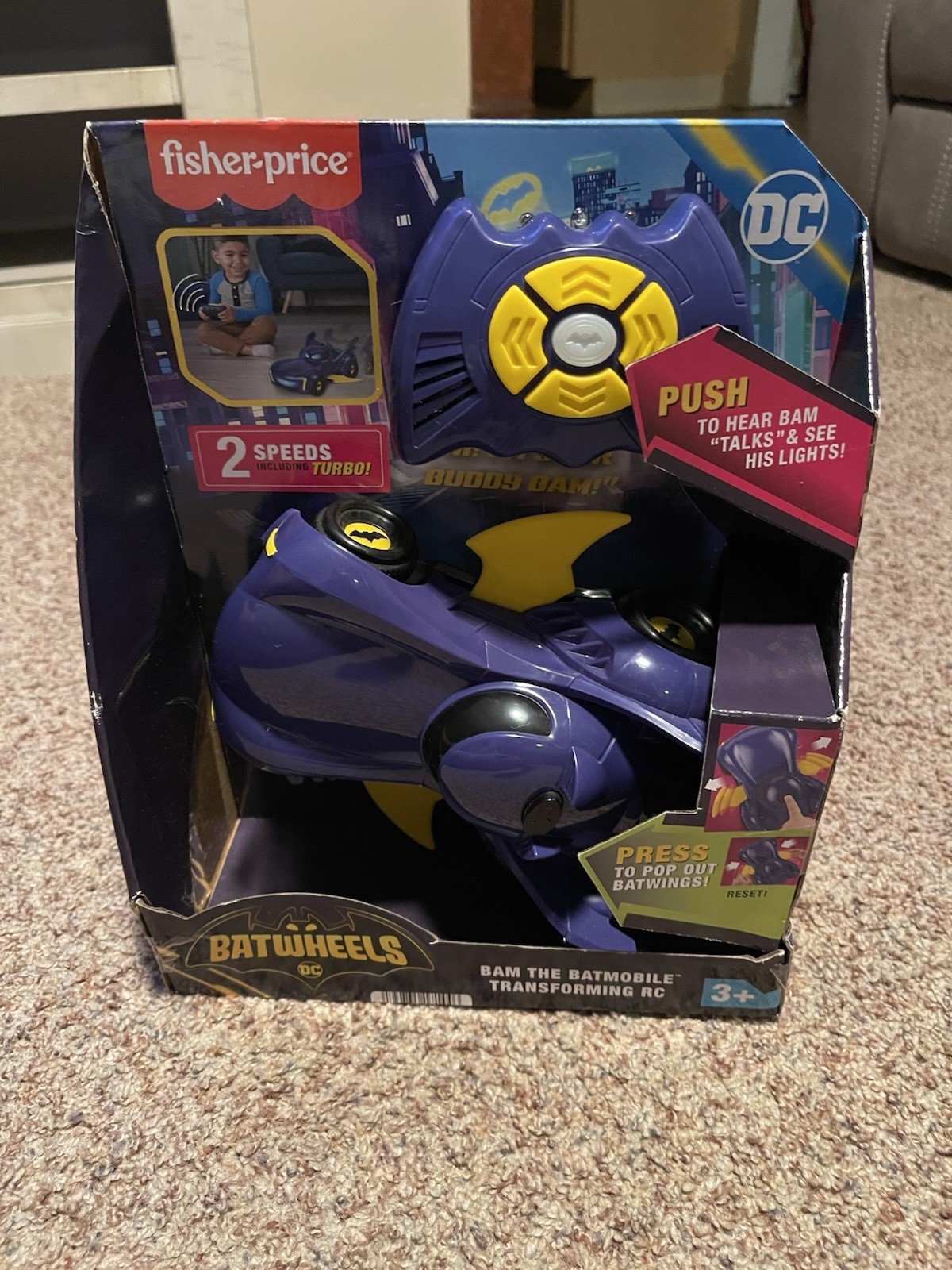 Fisher-Price Batwheels Bam the Batmobile Transforming RC | eBay
