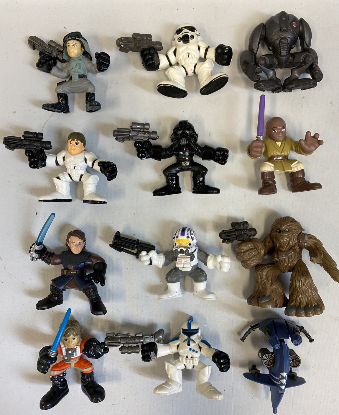 Star Wars Galactic Heroes Lot Of 12 Mini Squad Figures Chewbacca Tie ...