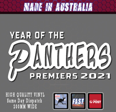 Panthers Premiers 2021 Decal Sticker year of the white Penrith ...