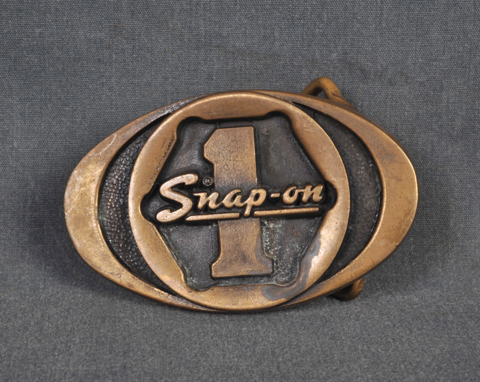 Vintage Snap-on #1 Solid Brass Belt Buckle SPP-455 BT… - Gem