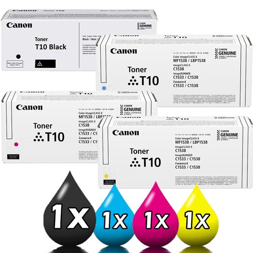 4 Pack Genuine Canon T10 4566C001AA-4563C001AA Toner Value Pack [1BK ...