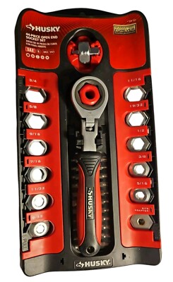 Husky 44 Piece Open End Socket Set SAE Inch Sizes | eBay