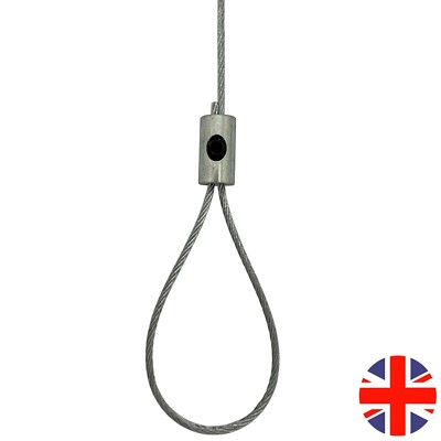 BZP Steel Wire Rope Loop Clamp Grip to suit 1.0mm - 1.5mm Wire Rope ...