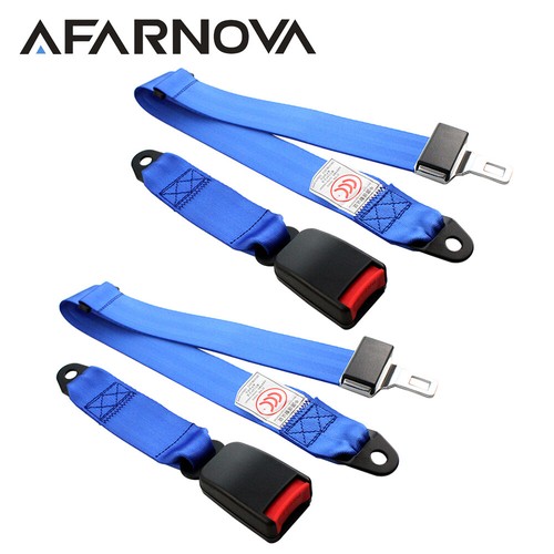 1Pair 2 Point Fix Harness Seat Strap Seat Belt Buckle Clip Blue ...