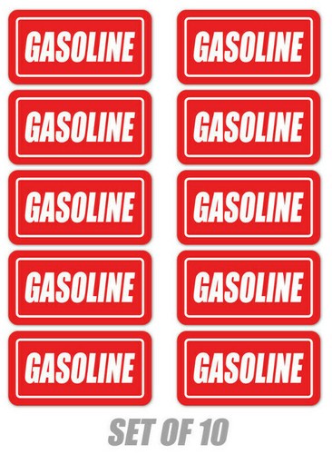 Gasoline sticker fuel decal tank fuel door vinyl car gas label oil gas ...
