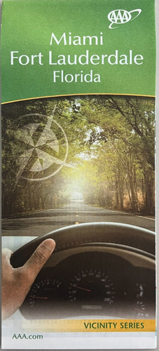 New AAA MIAMI FORT LAUDERDALE FLORIDA ROAD MAP Highway Vicinity FL CITY ...