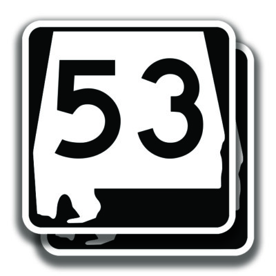ALABAMA ROUTE 53 STICKER Highway 2 Decals State Road Sign Bogo Bumper ...