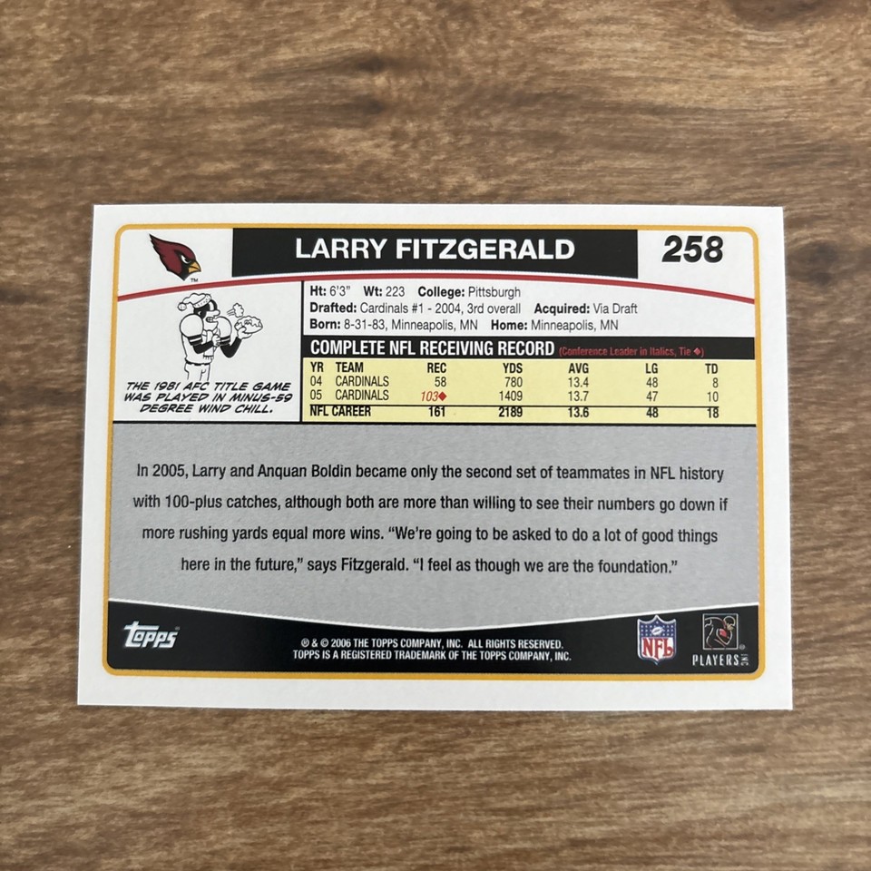 2006 Topps - Larry Fitzgerald #258 | eBay